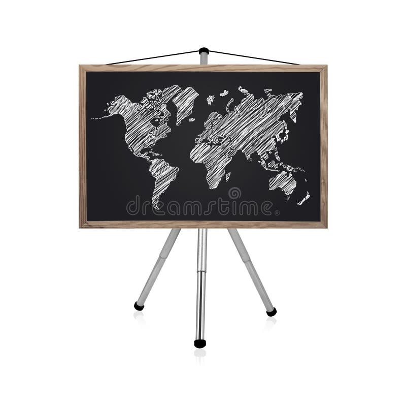 Flip chart with map stock image. Image of chalk, european - 30552549