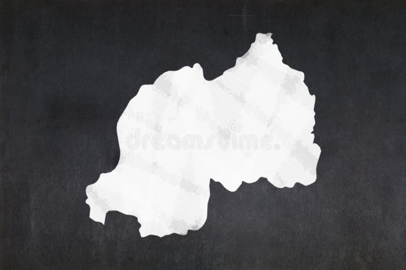 Map of Rwanda Drawn a Blackboard Stock Photo - Image of textured, earth ...