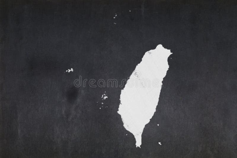 Map of Taiwan Drawn on a Blackboard Stock Image - Image of frame ...