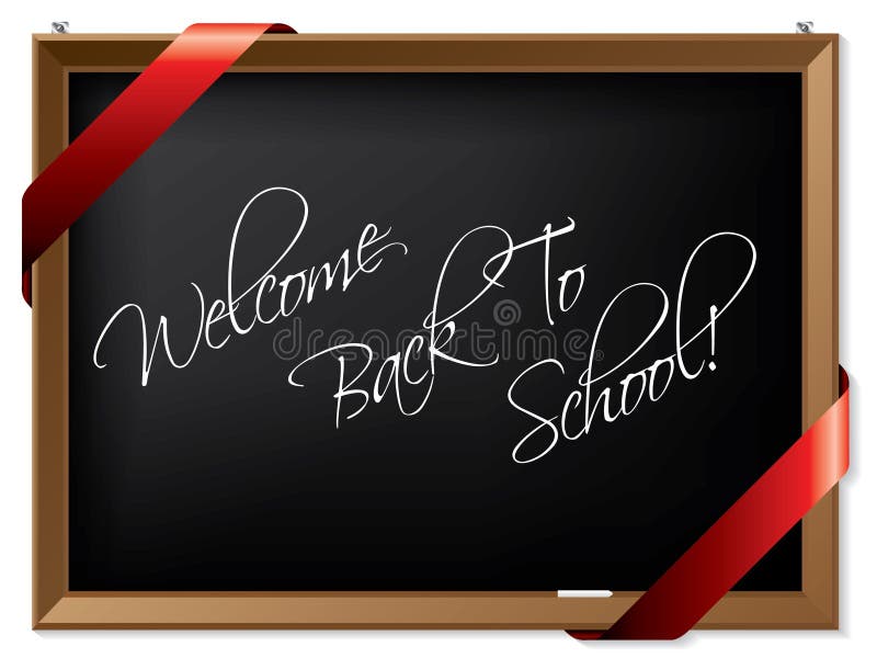 Blackboard with message stock vector. Illustration of school - 30337166