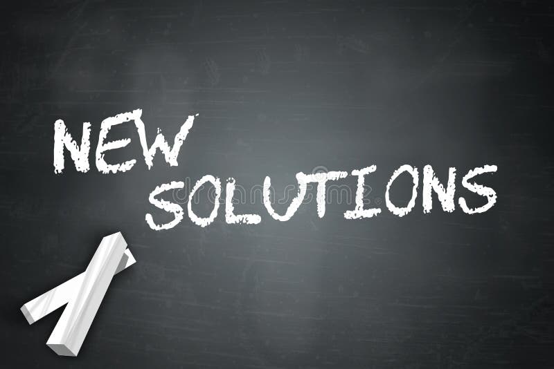 Blackboard New Solutions stock illustration. Illustration of solve ...