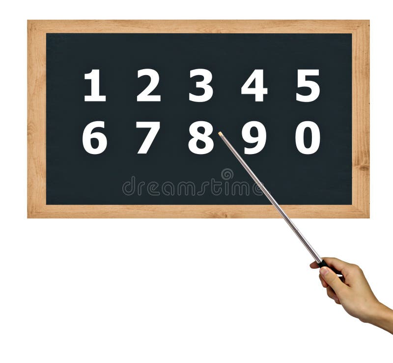 Blackboard for Number Learning. Stock Image - Image of showing, school ...