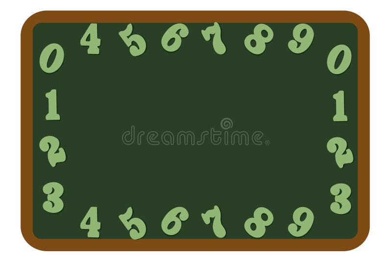 A Blackboard with Numbers. Background with Numbers for School Design ...