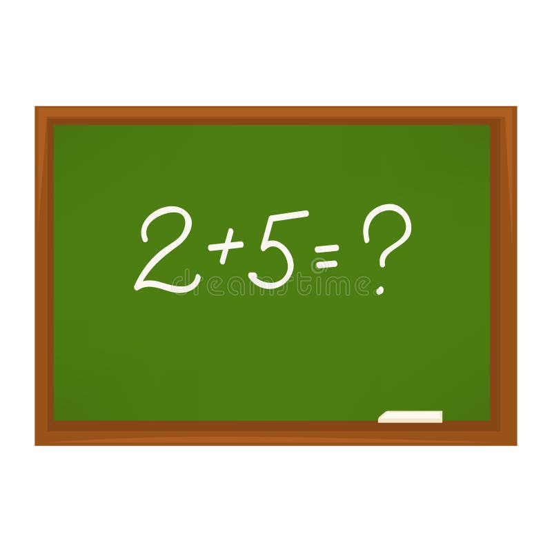 Blackboard with numerals stock vector. Illustration of homework - 95597887