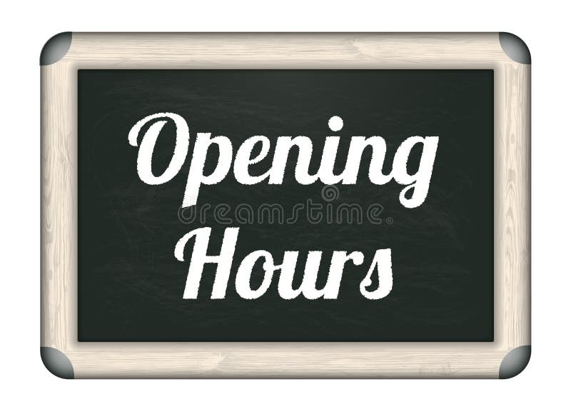 Opening Hours Sign EPS stock vector. Illustration of graphic - 15734378