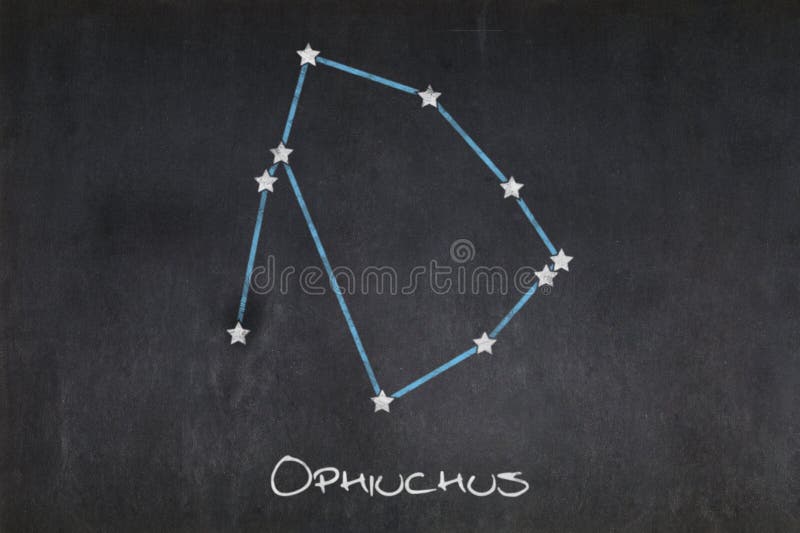 Ophiuchus Constellation Drawn on a Blackboard Stock Photo - Image of ...