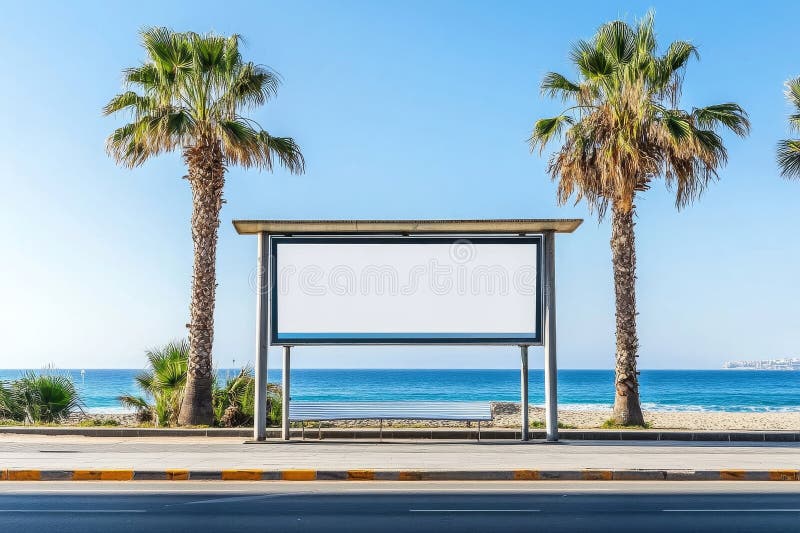 Blackboard for Outdoor Electronics, Set Up on a Billboard Stand Mockup ...