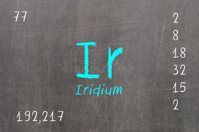 Blackboard with Periodic Table, Iridium Stock Illustration ...