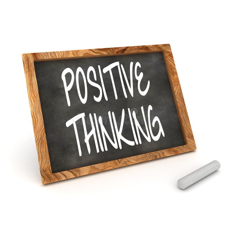 Blackboard Positive Thinking Stock Illustration - Illustration of ...