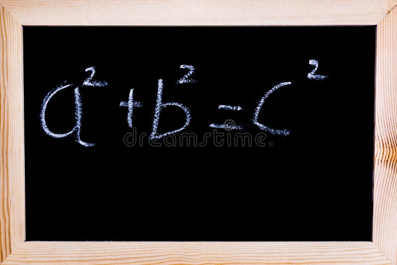 Blackboard with White Chalk Writing Stock Photo - Image of educate ...