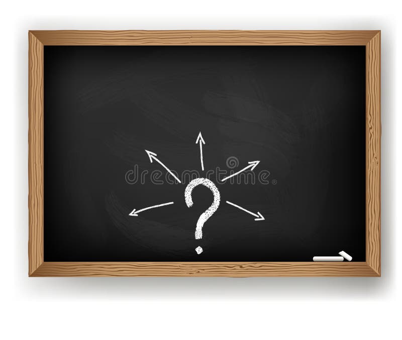 Blackboard and Question Mark Stock Vector - Illustration of person ...