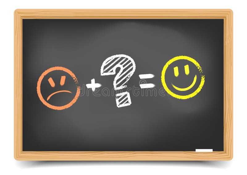Blackboard Satisfaction stock illustration. Illustration of chalk ...