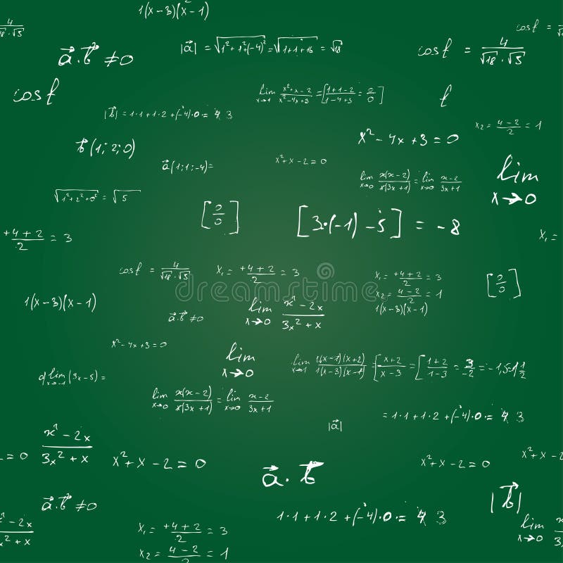 Math Theory and Mathematical Formula Equation Doodle Handwriting Stock ...