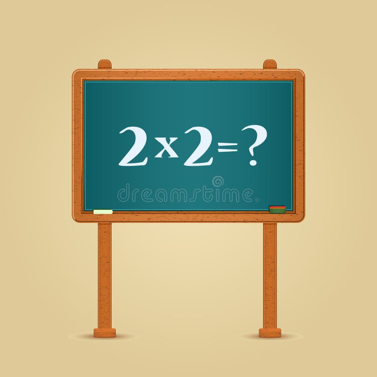 Blackboard with Simple Multiply and Equation Stock Vector ...