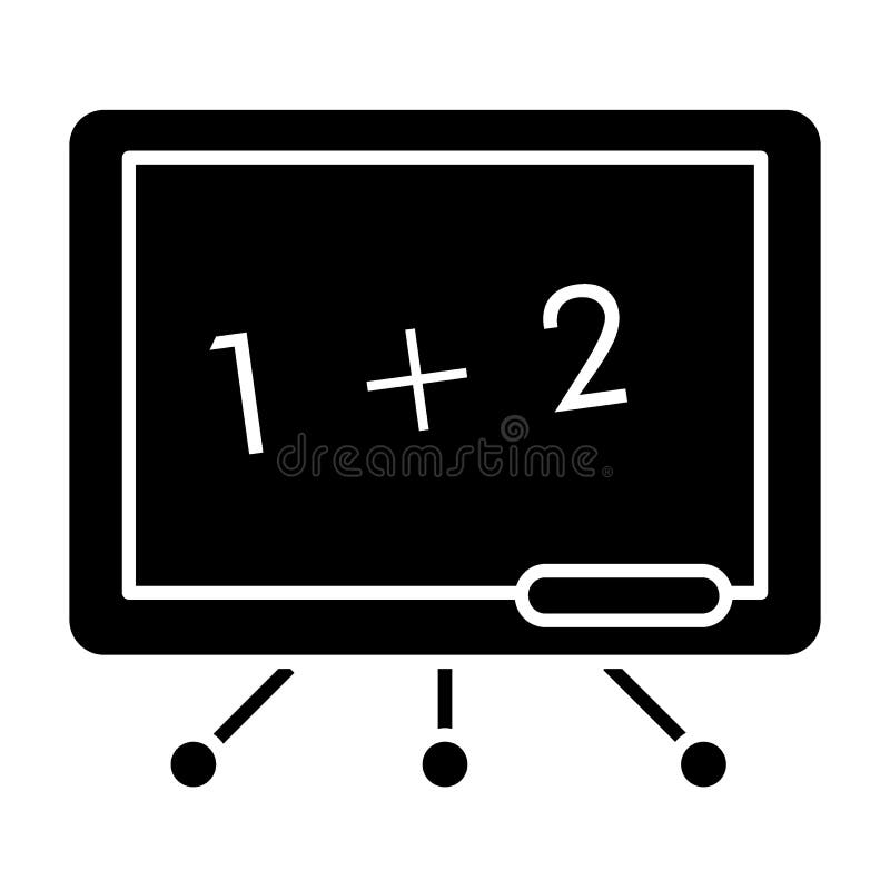 Blackboard Solid Icon. Math Lesson Blackboard Vector Illustration ...