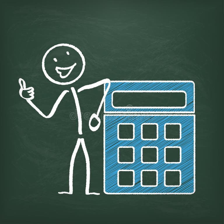 Stickman Calculator Stock Illustrations – 43 Stickman Calculator Stock ...