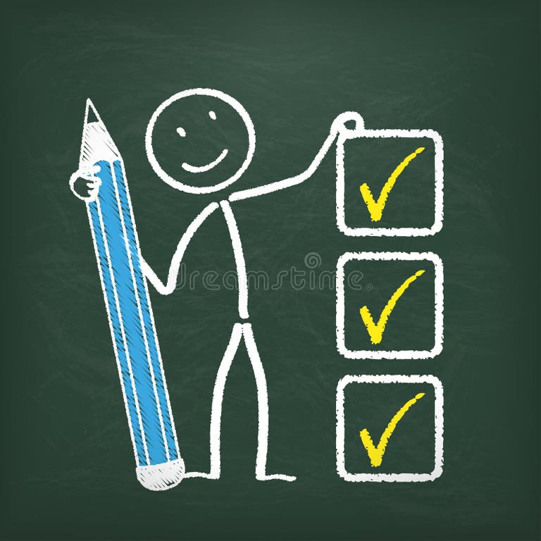 Stickman Checklist Pen Stock Illustrations – 25 Stickman Checklist Pen ...