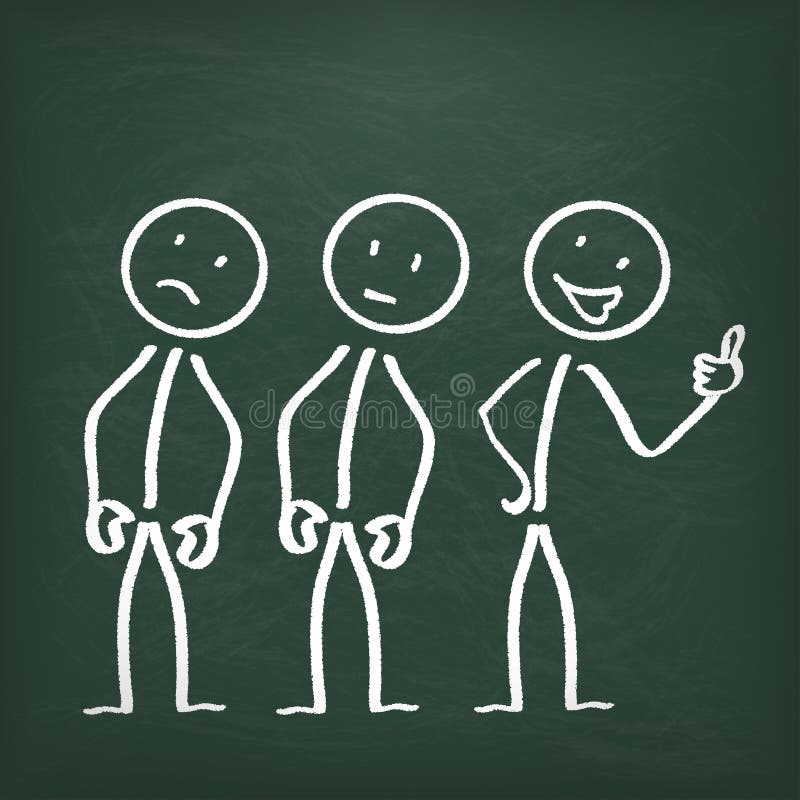 Blackboard Stickman Cheerfulness Stock Vector - Illustration of ...