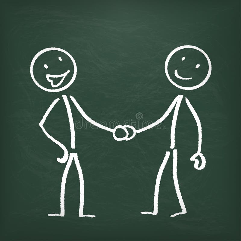 Stick Figure Shaking Hands
