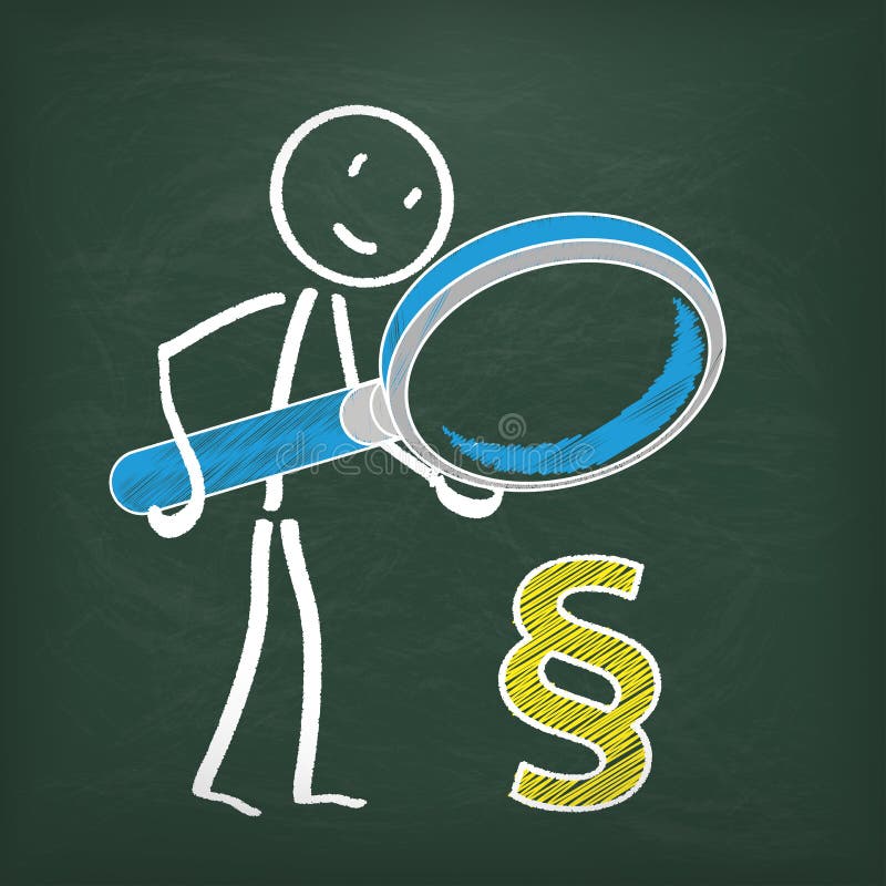 Stickman Paragraph Lawyer Justice Stock Vector - Illustration of book ...