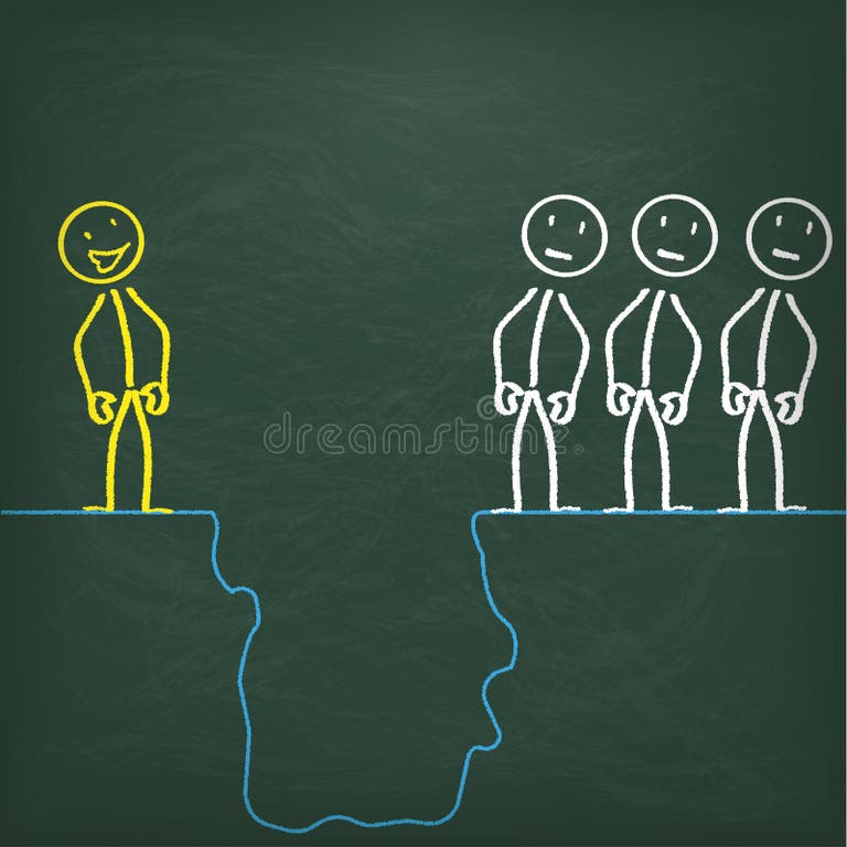 Blackboard Stickman Rift Mastermind Stock Vector - Illustration of ...