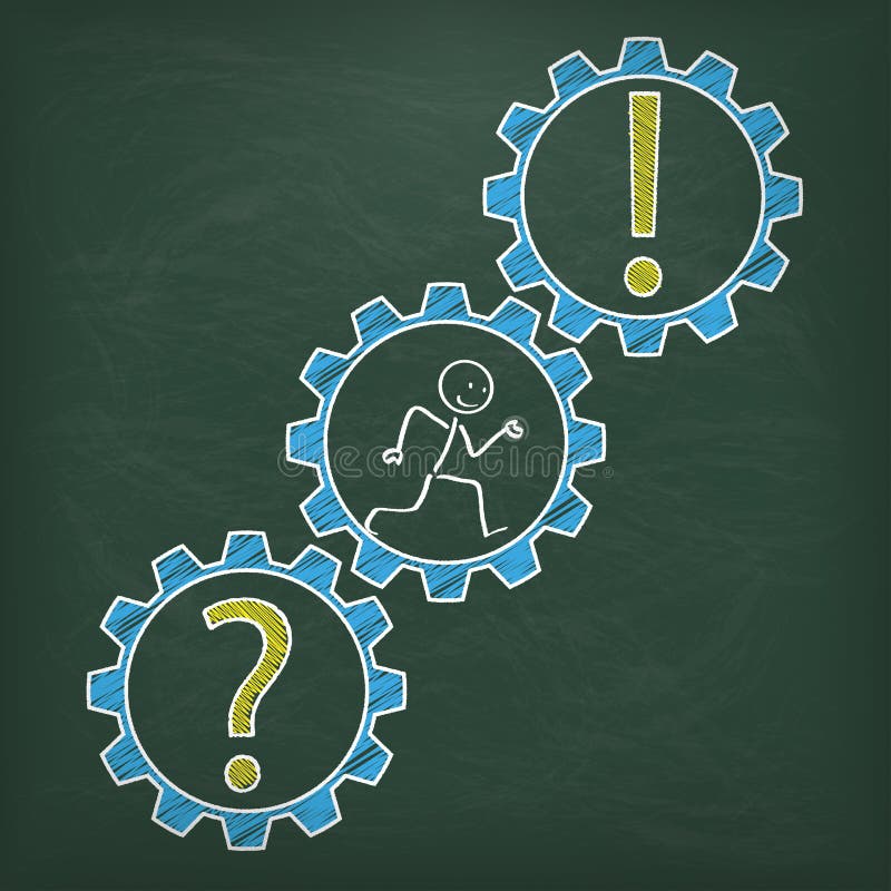 Stickman Question Bulb Answer Stock Vector - Illustration of drawn ...