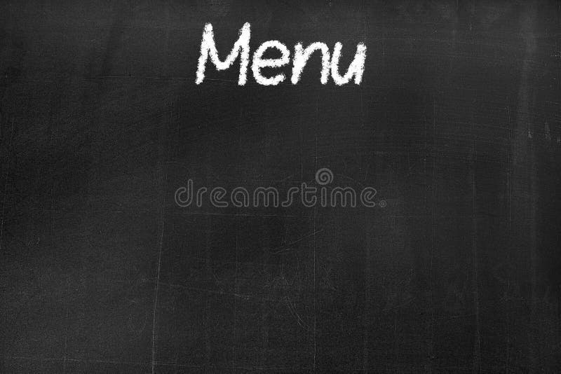 Blackboard with the Text `Menu` Stock Photo - Image of abstract, chalky ...
