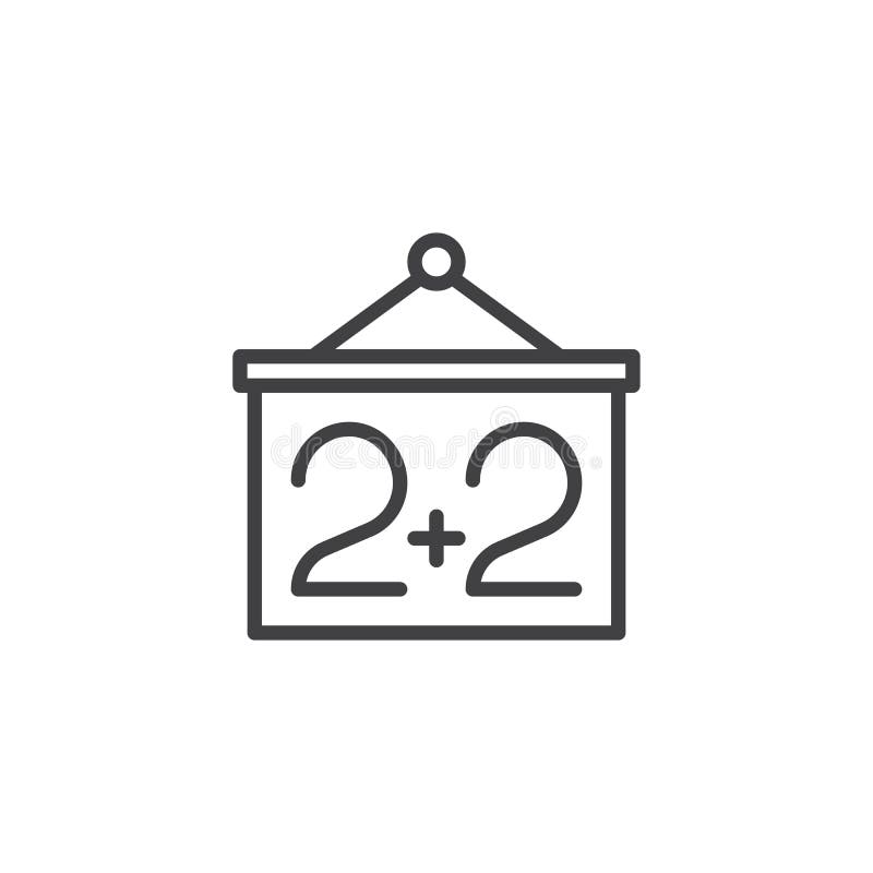 Blackboard line icon stock vector. Illustration of single - 97674744