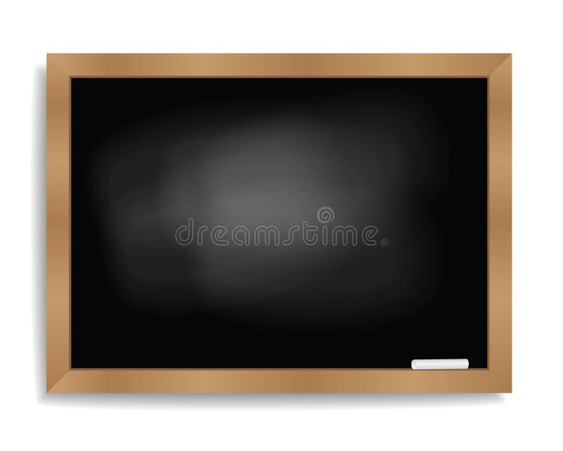 Blackboard with Wooden Frame Stock Vector - Illustration of chalk ...