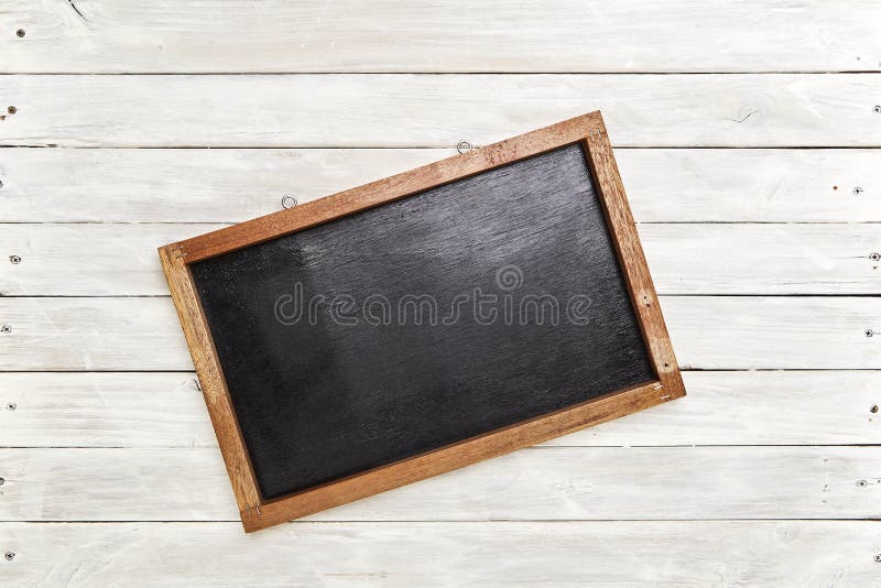 Blackboard in Wooden Frame on Wooden Wall Stock Photo - Image of nature ...