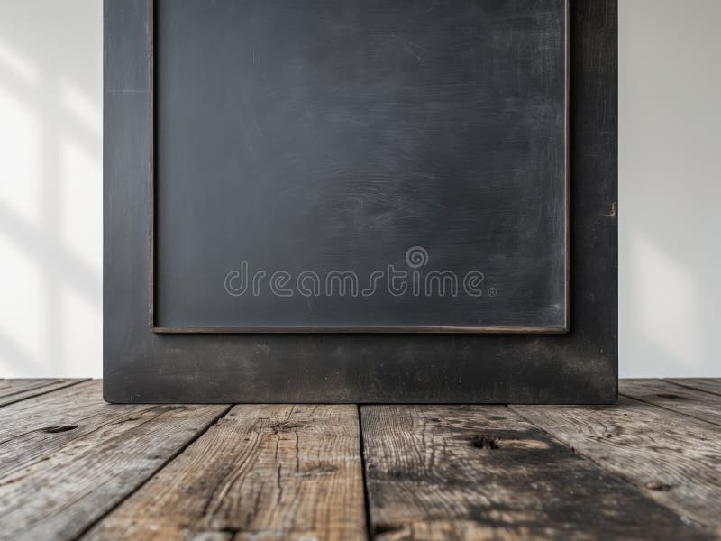 Blackboard Wooden Surface Bottom Rectangular Shape Appears To Stock ...