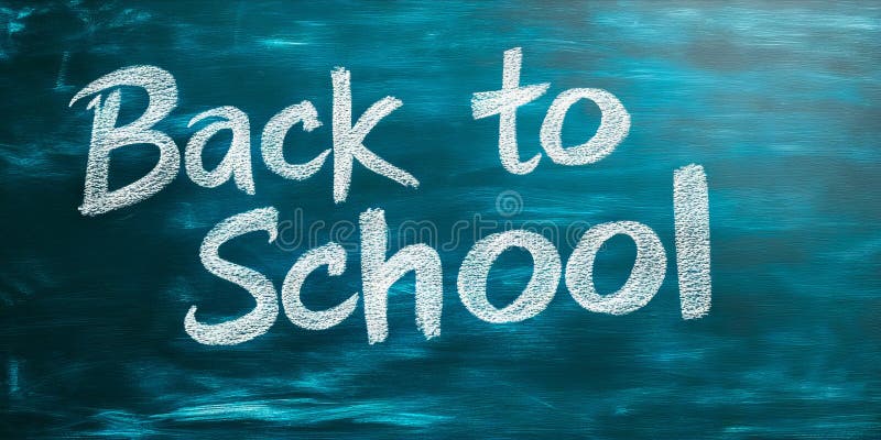A Blackboard with the Words Back To School Written on it Stock Image ...