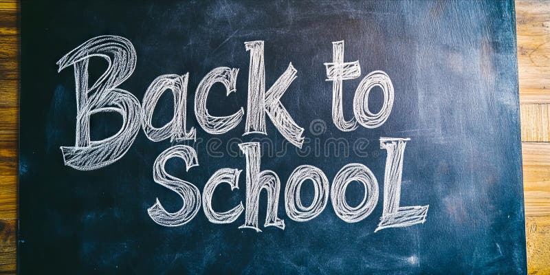 A Blackboard with the Words Back To School Written on it Stock Photo ...