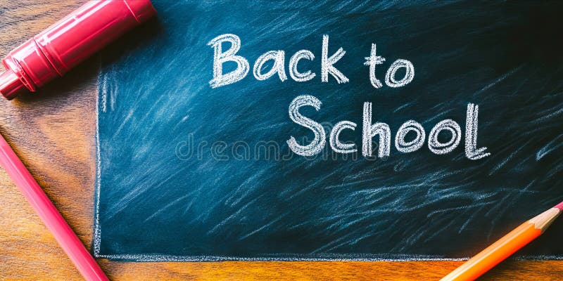 A Blackboard with the Words Back To School Written on it Next To Two ...