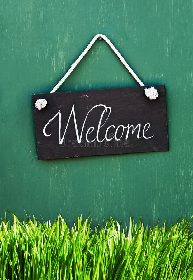 Blackboard with the Words Welcome Stock Image - Image of blackboard ...