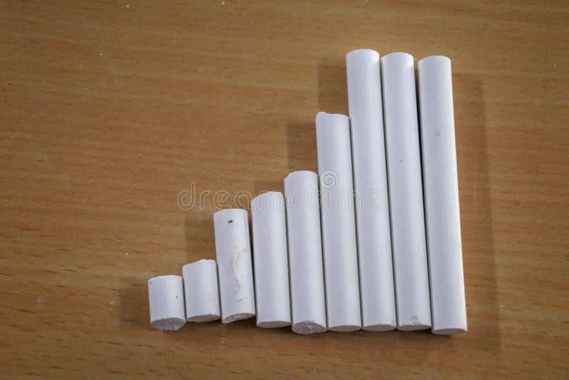 Blackboards Chalk Arranged Line in Order Stock Image - Image of medium ...