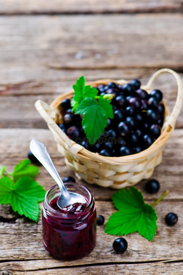 Blackcurrant jam. stock photo. Image of organic, homemade - 57036152