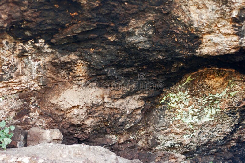 Blackened Roof of the Inside of a Cave Stock Photo - Image of dark ...