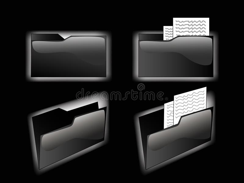 BlackFolders stock illustration. Illustration of style - 3710306
