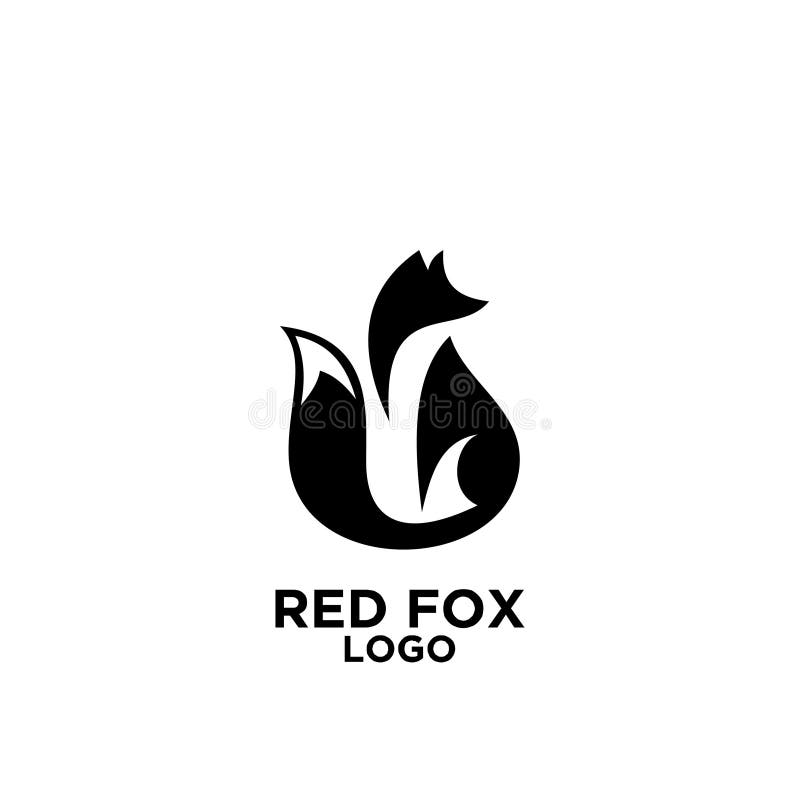 Red Fox Modern Abstract Simple Logo Icon Design Stock Vector ...