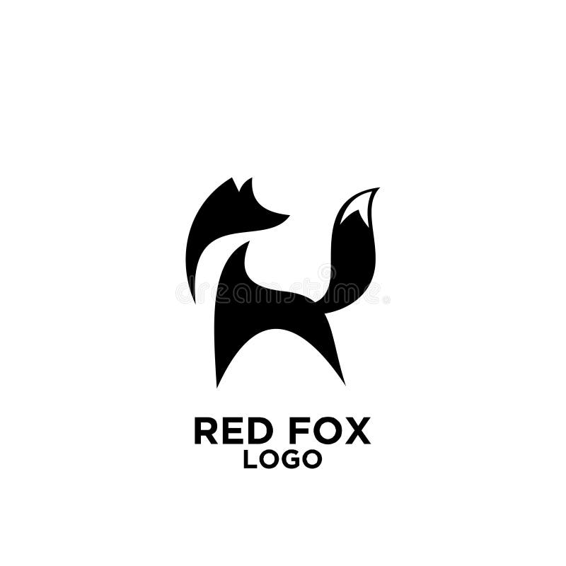 Red Fox Modern Abstract Simple Logo Icon Design Stock Vector ...