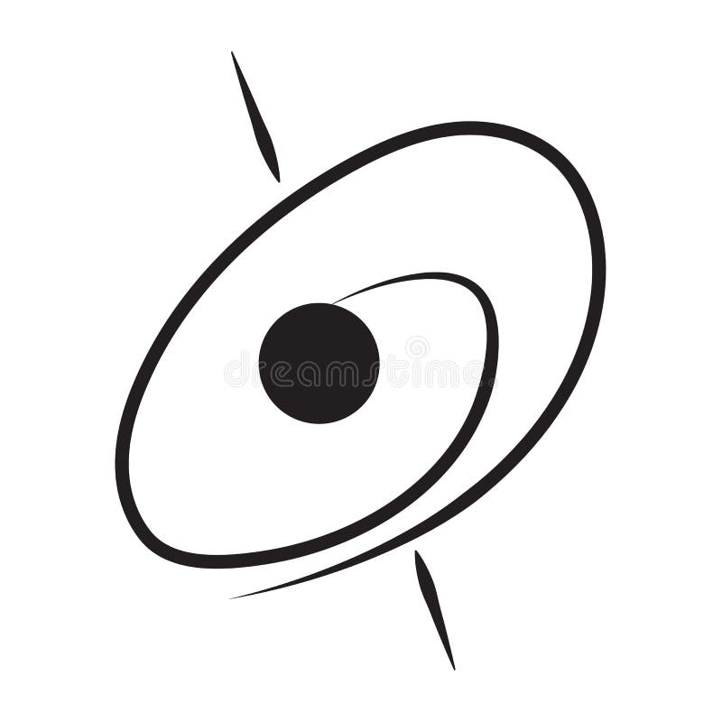 Blackhole Outline Icon. Isolated Stock Vector - Illustration of ...