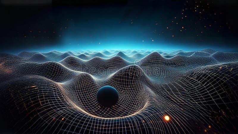 A Blackhole in Space Deforming the Space-time Field Stock Image - Image ...