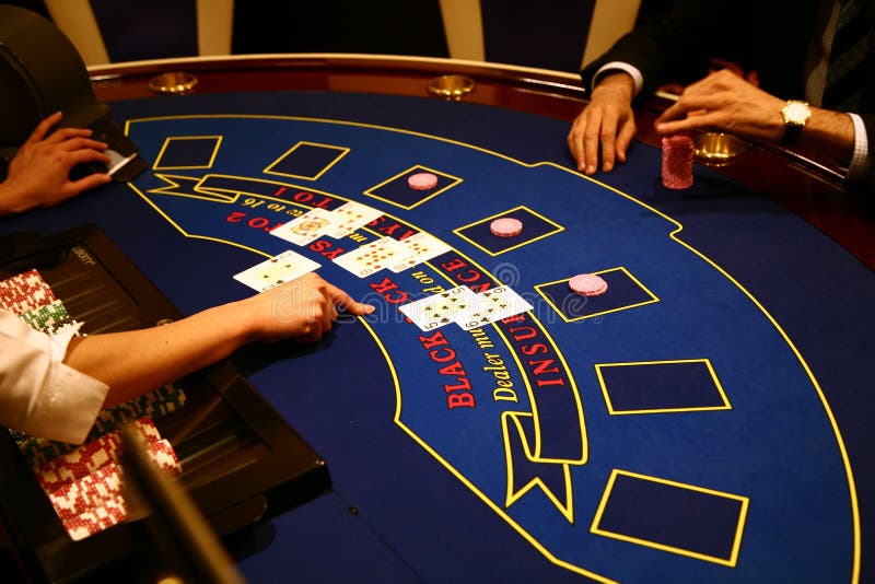 Blackjack game stock image. Image of croupiers, addictions - 33352621