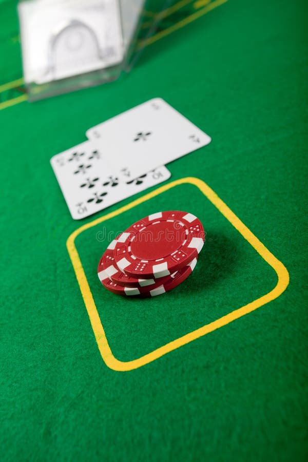 Blackjack Hand on Green Table Stock Image - Image of games, texas: 17277595