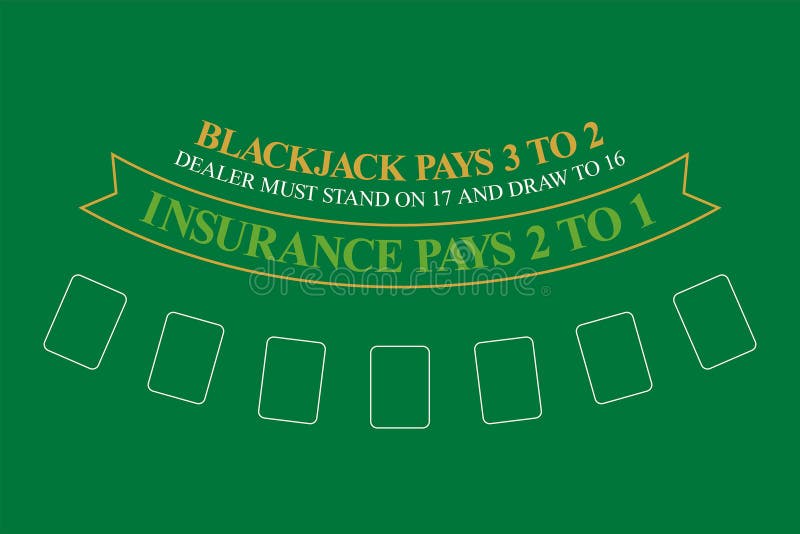 Blackjack table. top view stock vector. Illustration of lucky - 114976748