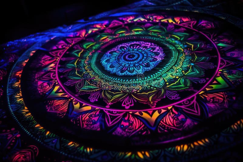 Blacklight and Uv-reactive Mural, Bringing Nighttime Scenery To Life ...