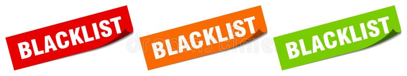 Blacklist Sticker. Blacklist Square Isolated Sign Stock Vector ...