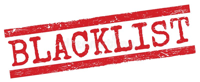 BLACKLIST Text on Red Lines Stamp Sign Stock Illustration ...