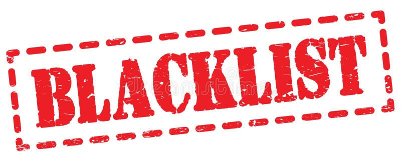 BLACKLIST Text Written on Red Stamp Sign Stock Illustration ...